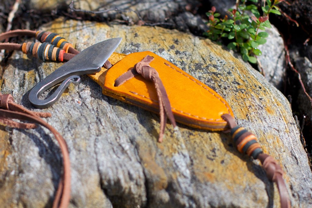 Striker-Knife in Leather Sheath | Flint and Steel