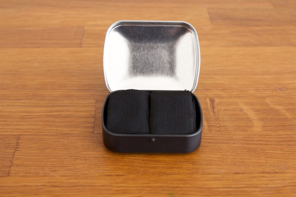 Char cloth tinder in tin container | Flint and Steel