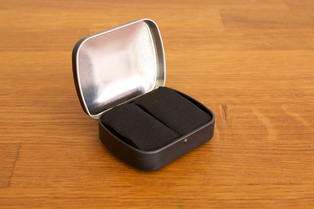 Char cloth tinder in tin container | Flint and Steel